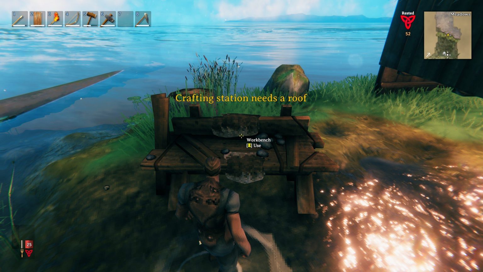 Valheim - Crafting Station Needs a Roof Fix