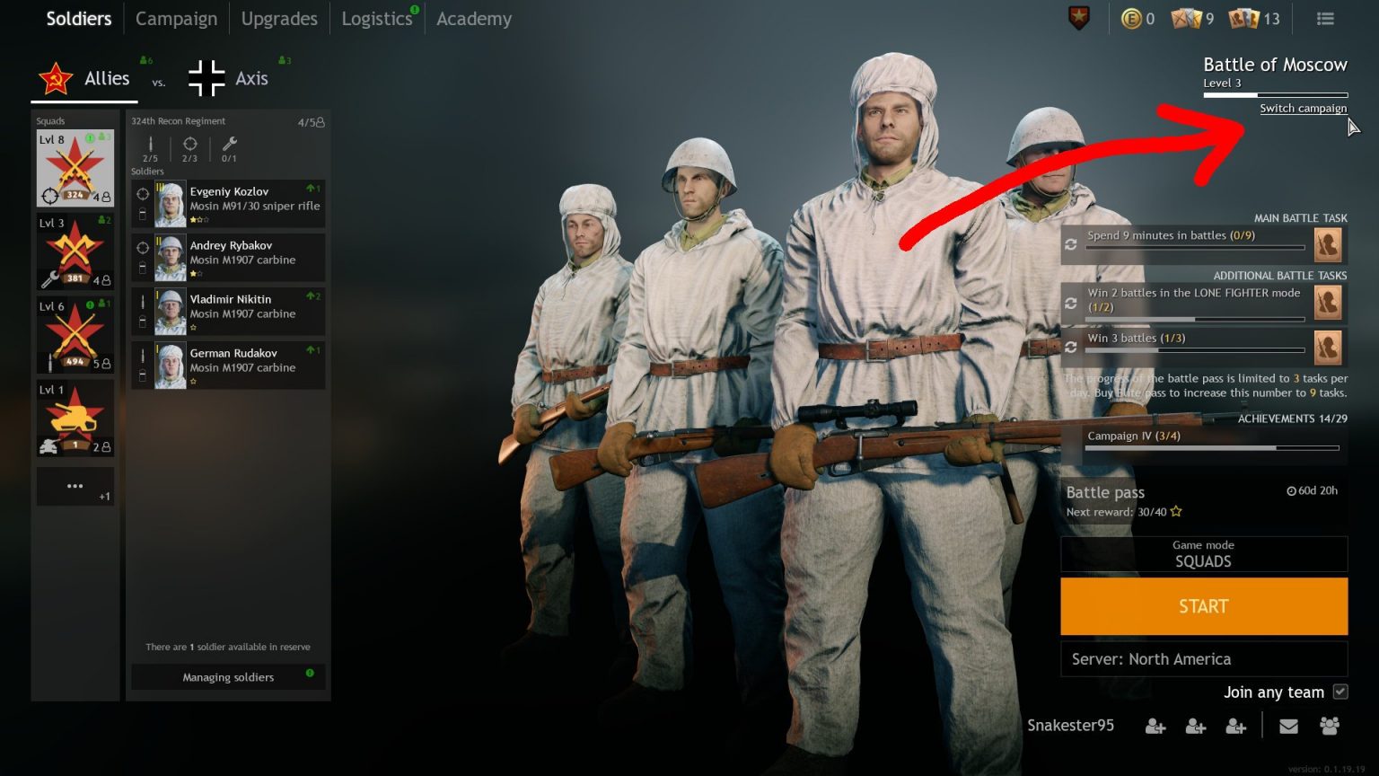 Enlisted - How to Change Campaign - Slyther Games