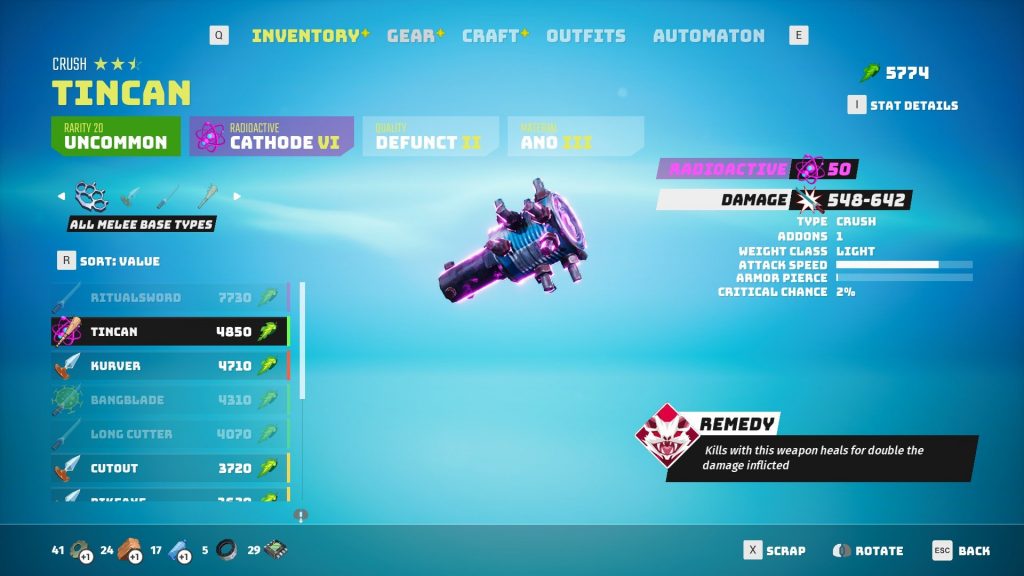 Biomutant - What to Sell or Scrap