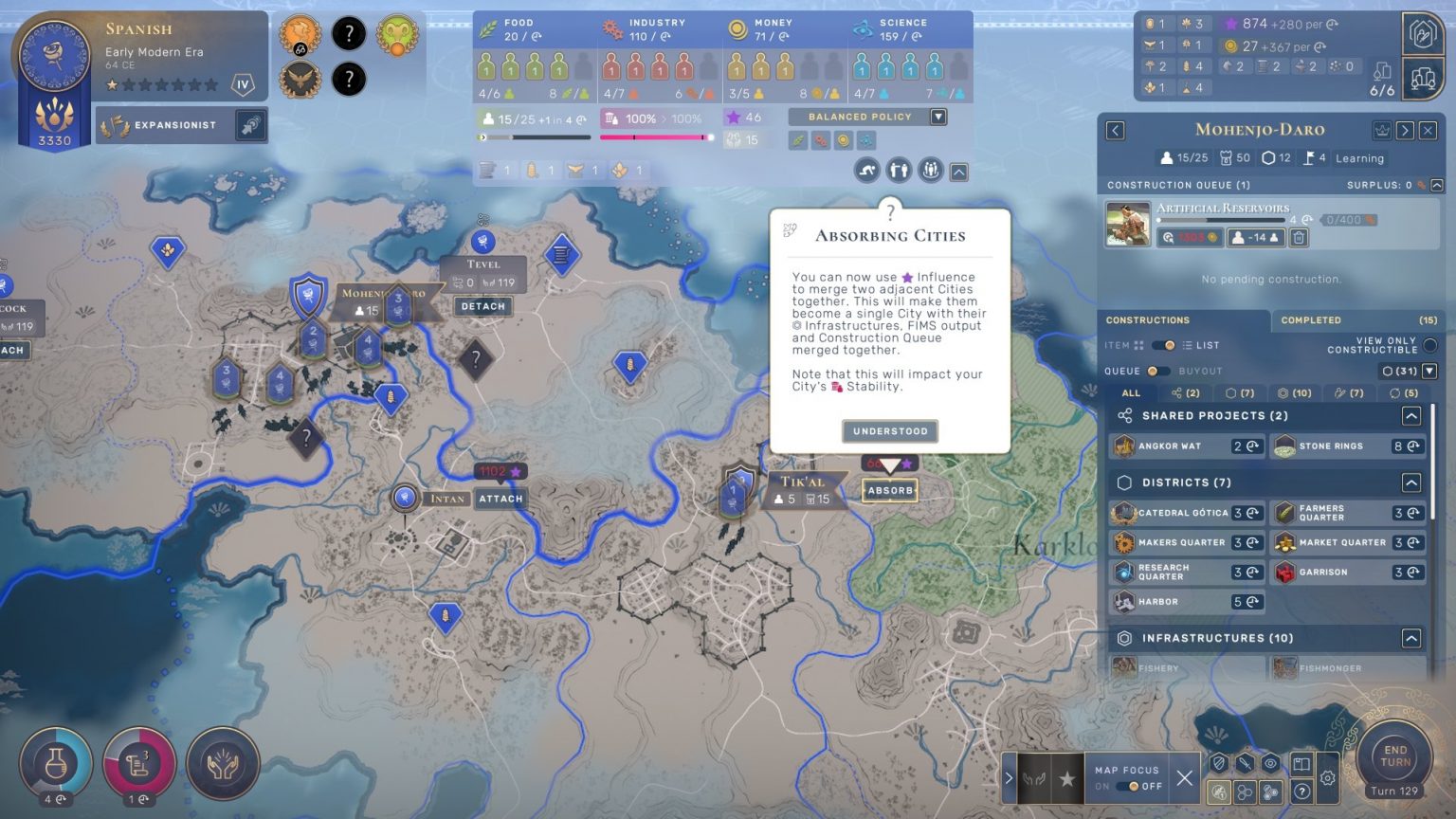 Humankind - How to Increase City Cap Guide